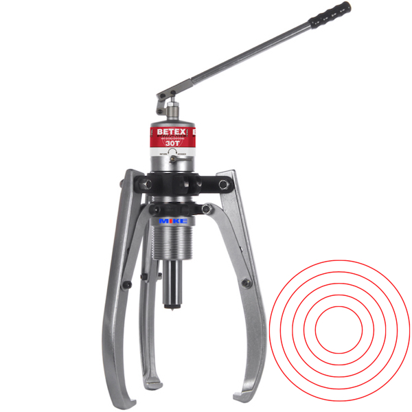 Hydraulic pullers 2 or 3 jaws combination, bearing puller BETEX Holland.