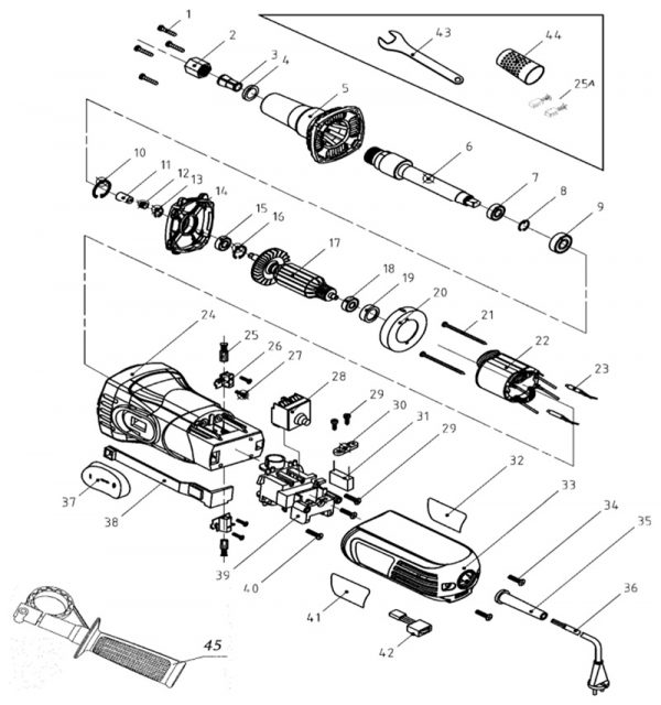 Electric die grinder Euroboor EDG.600